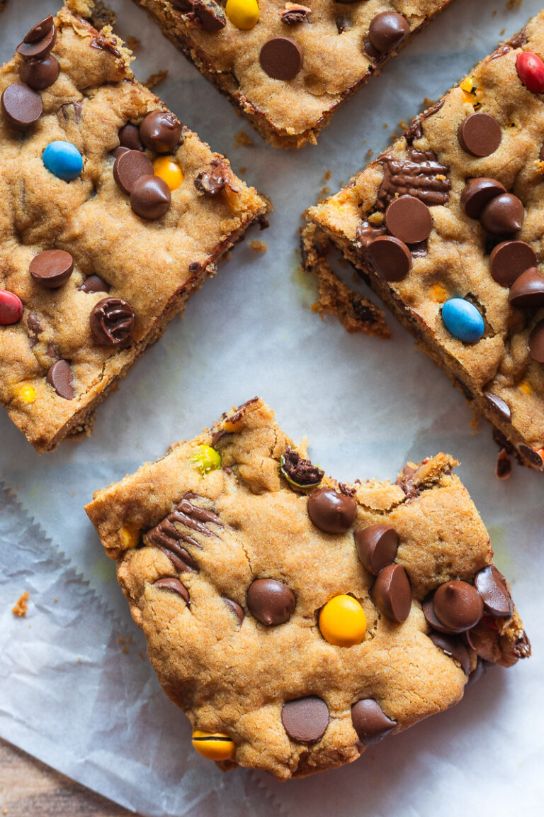Loaded Chocolate Chip Cookie Bars (Gluten-Free + Vegan)